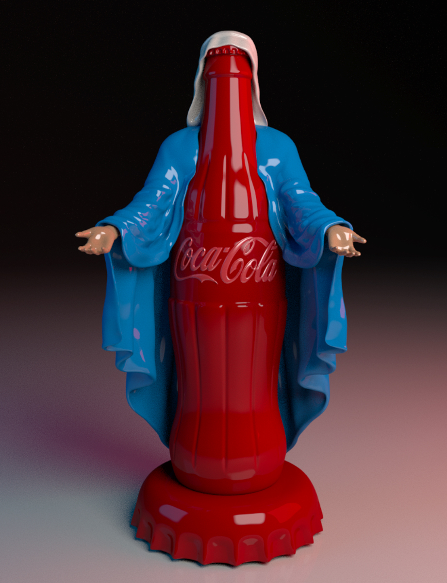 The Harlot of Babylon, Consumption as a new religion (VIRGIN COKE). 3d ...